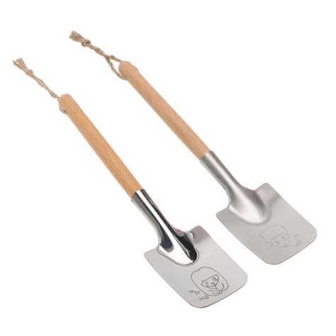 Ice Cream Spoon Smooth Surface Dessert Spade Shape Tiny Spoons For Spices Couple Models