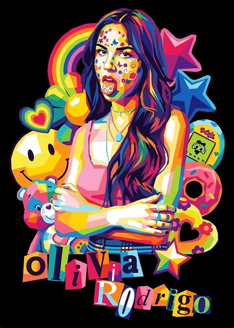 Olivia Rodrigo Pop Art Poster Picture Metal Print Paint By