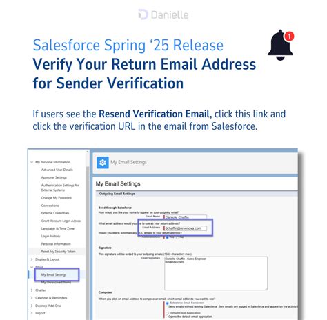 Salesforce Spring 25 Email Verification Action Required Danielle