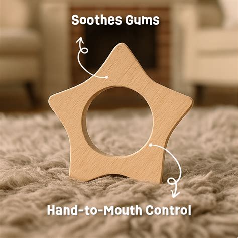 Wooden Star Teether Lillbud