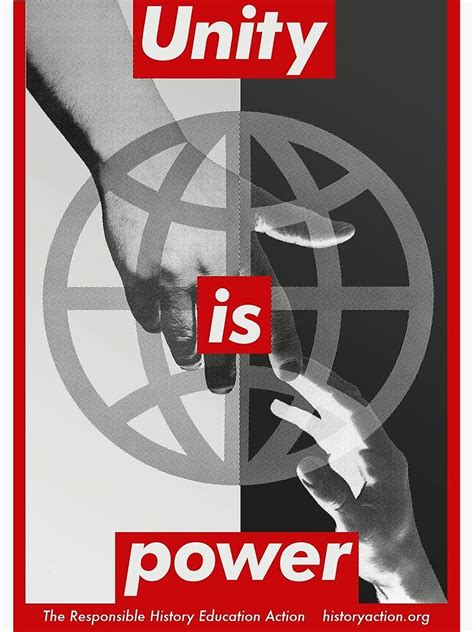 Unity Is Power Poster By Historyaction Redbubble