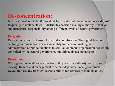Decentralization Concept And City Evolution Ppt