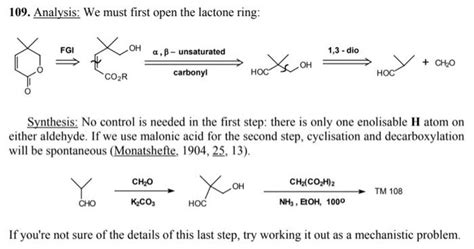Solved 109 Analysis We Must First Open The Lactone Ring