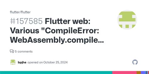 Flutter Web Various Compileerror Pilestreaming Errors In Production Build