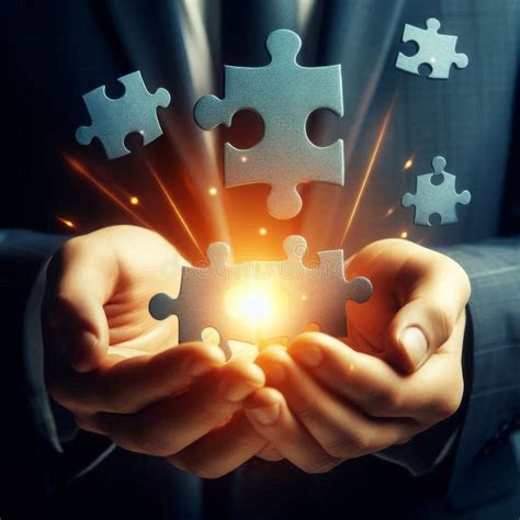 Problem Solving And Strategic Planning Puzzle Pieces In Hands Of