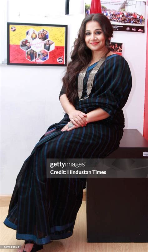 Bollywood Actor Vidya Balan Poses During An Exclusive Interview With