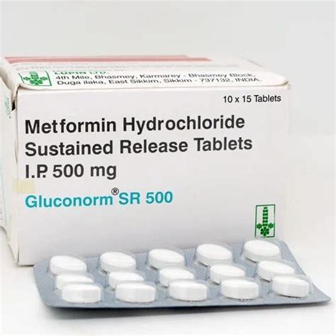 Metformin Hydrochloride Sustained Release Tablets Ip 500 Mg At ₹ 50