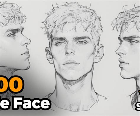 Artstation 300 Male Face Sketch Reference4k Artworks