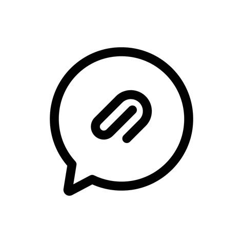 Attachment Icon In Trendy Outline Style Isolated On White Background Attachment Silhouette