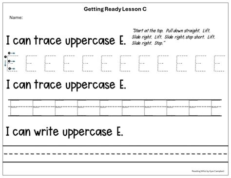 Ufli Aligned Getting Ready Worksheets Uppercase Letter Tracing