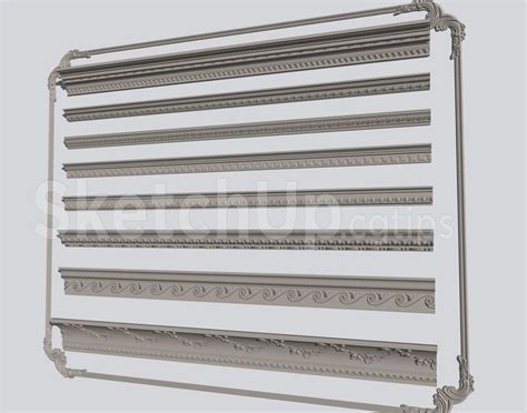 6576 Free Sketchup Decorative Plaster Models Download