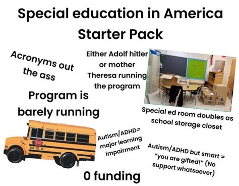 Special Education In America Starter Pack Rstarterpacks Starter
