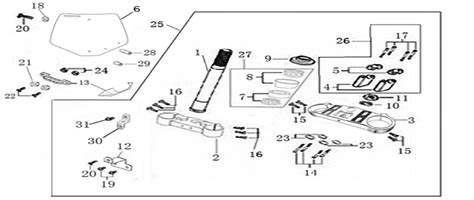 02 Steering Stem Assembly Ycf Genuine