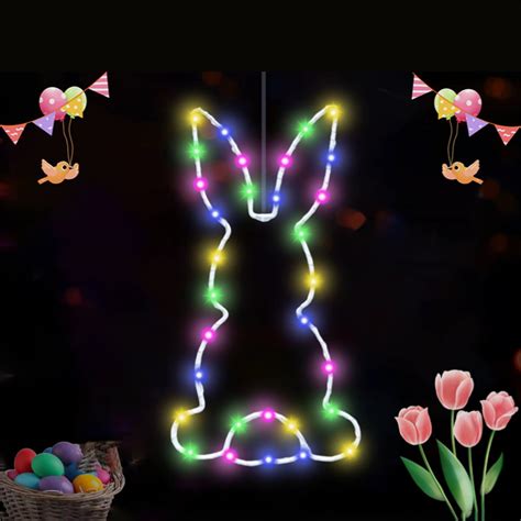Hogarize Easter Tinted Window Lightsbunny And Easter Eggs Shaped