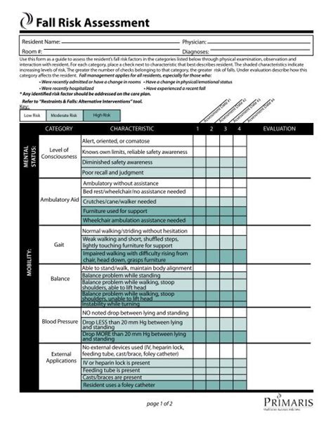 Fall Risk Assessment