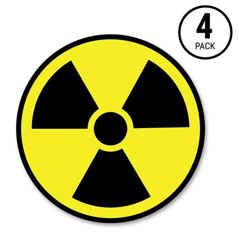 Nuclear Radiation Warning Symbol Stickers By Sutter Signs