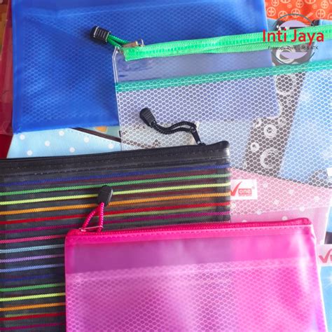 Jual Zipper Bag Tempat Pensil Zipper Map Tas Jaring Resleting Pouch Shopee Indonesia