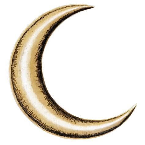 Vintage Crescent Moon Png Evg Png Image