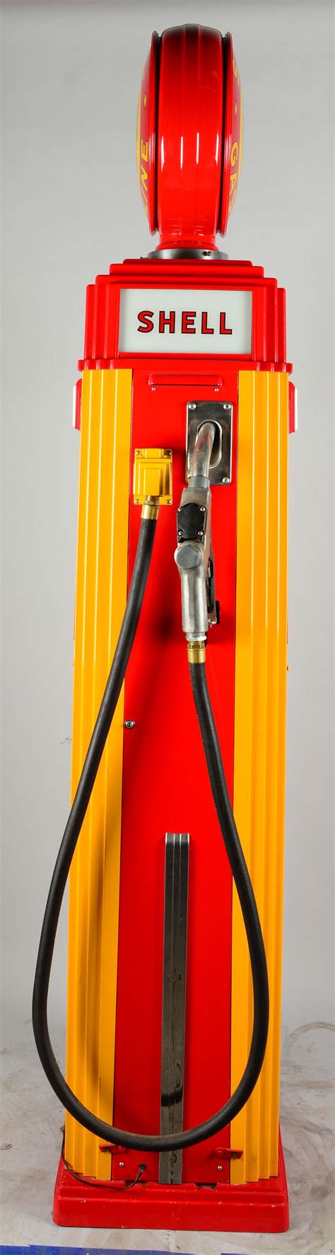 Lot Detail Restored Shell Tokheim 36b Clock Face Gas Pump