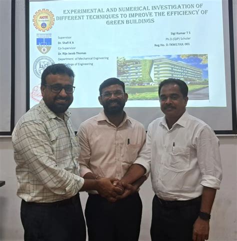 It Is A Great Joy That Our Phd Scholar Sigi Kumar T S Has