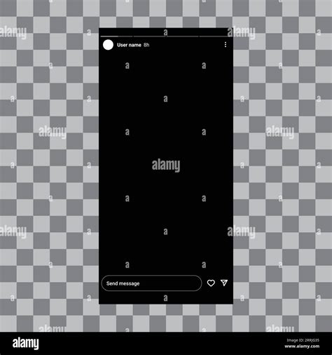 Instagram Story Post Mockup Ui Background Stock Vector Image And Art Alamy