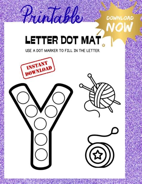 Letter Y Dot Marker Page Learn The Letter Y Activity Preschool Alphabet