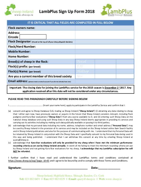 Fillable Online New Rules For The National Sheep Identification System