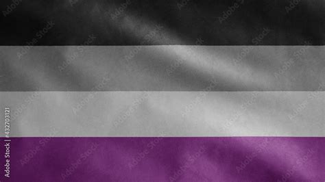 Asexuality Flag Waving In The Wind Asexual Banner Blowing Stock Illustration Adobe Stock