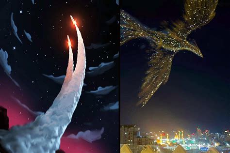 طراحان برای وعده صادق نقش زدند از آبکش آهنین تا اشک خون‌فشان