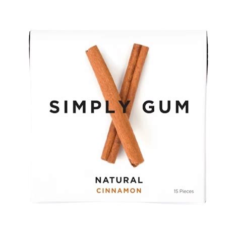 Simply Gum Natural Chewing Gum Cinnamon 15c Orgánica Store Panamá