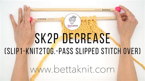 How To Knit Sk2p Decrease Youtube