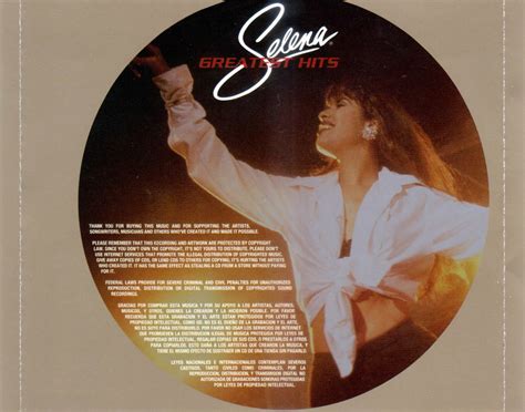 Car Tula Interior Trasera De Selena Greatest Hits Portada