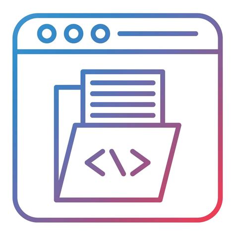 Web Development Line Gradient Icon 18716541 Vector Art At Vecteezy