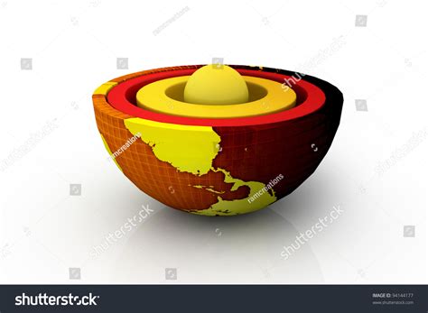 Earth Structure Dissection Stock Illustration 94144177 Shutterstock