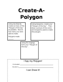 Create A Polygon By The Gilbert Gallery Tpt