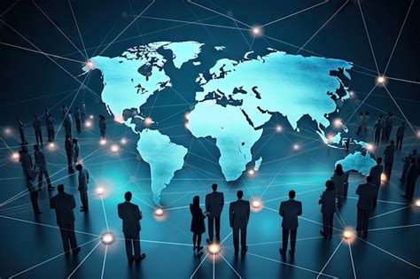 Premium Ai Image The Overall Framework Of Global Business Networking