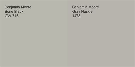 Benjamin Moore Bone Black Vs Benjamin Moore Gray Huskie Comparison
