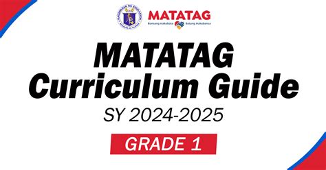 Grade 1 Matatag Curriculum Guides Sy 2024 2025 All Subjects Deped Click
