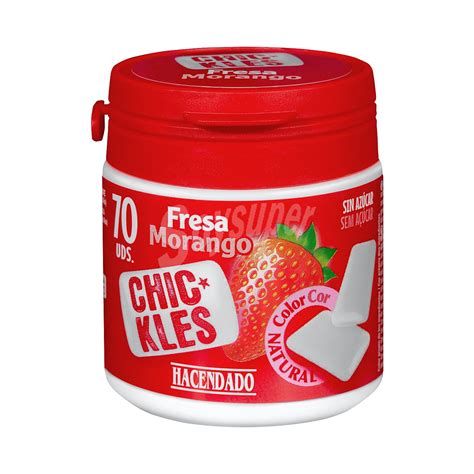 Chicle De Fresa Hacendado Explosión De Sabor Frutal ※