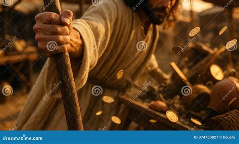 Jesus Drives The Sellers Out Of The Temple Pencil Drawing Royalty Free