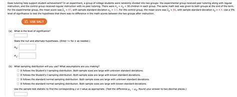 Solved Level Of Significance To Test The Hypothesis That Chegg