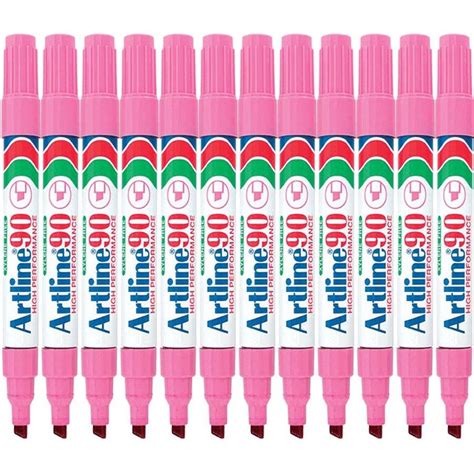 Artline 90 Permanent Marker Chisel Tip 2 5Mm Pink Box 12 BIG W