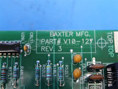 Repair Or Rebuilt Baxter Manufacturing V10 127 Proofer Control Board