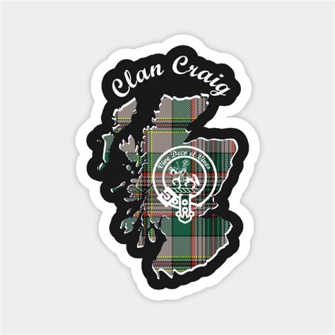 Clan Craig Scotland Map Crest Craig Magnet Teepublic