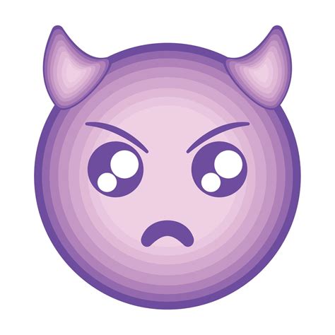 Purple Devil Emoji Design 21398870 Vector Art At Vecteezy