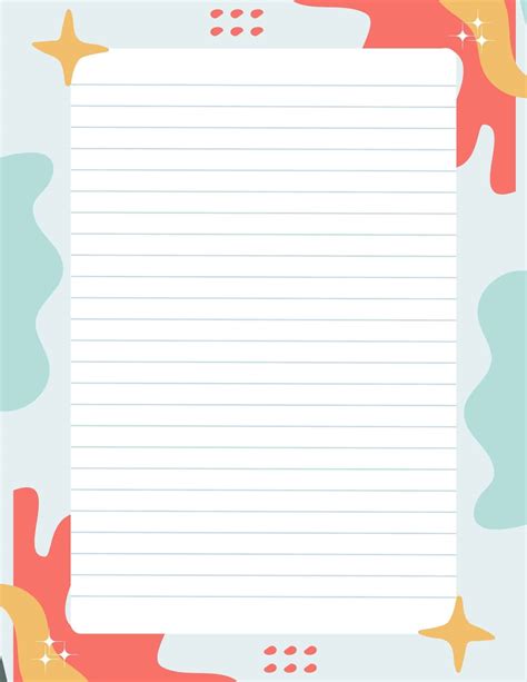 Free Cute Lined Paper Borders Pdf