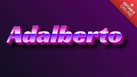 Adalberto 1980 Vintage Retro 3d Text Effect Generator