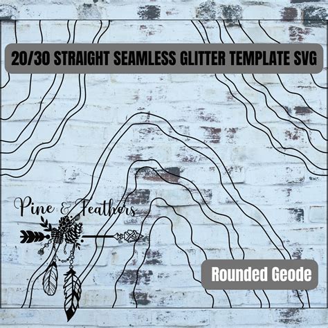 Rounded Geode Tumbler Template For 20 Or 30oz Skinny Straight Svg