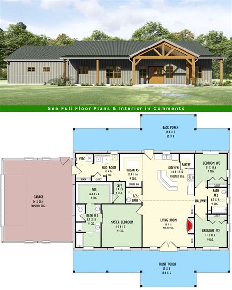 House Youll Love This Stylish Barndominium With Covered Front And