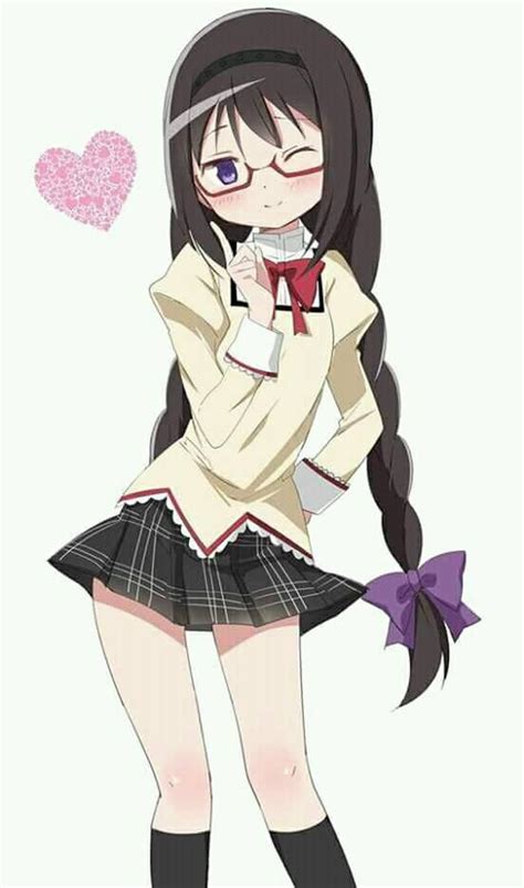 Homura Akemi With Glasses Madoka Magica By Lluispablo On Deviantart